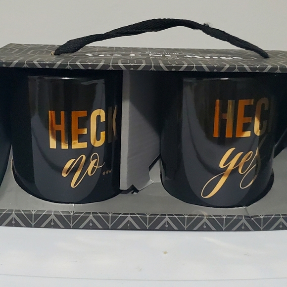 10 Strawberry Street | Kitchen | Nib Heck Yes Heck No Coffee Mugs ...